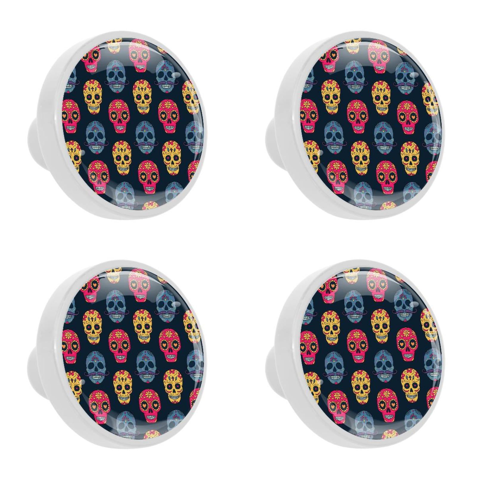 4 Pcs Skull Knobs for Kitchen Cabinet Cupboard Dresser Bookcase Drawer ...