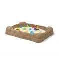 Step2 Naturally Playful Sandstone Beige Plastic Sandbox Toy with Cover ...