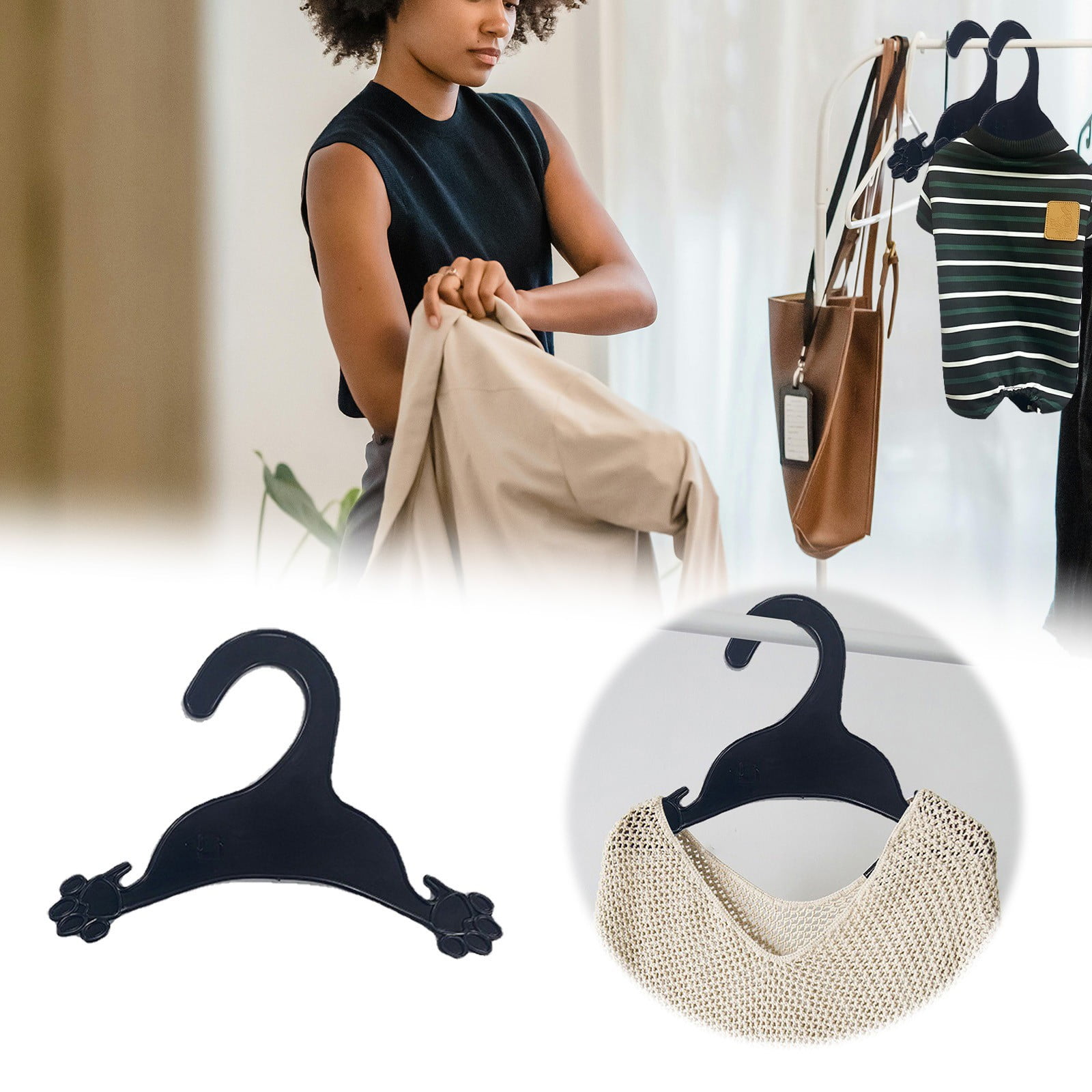 DHGDJ54G Shaped Hangers For Pet Clothes Durable Dog Clothing Display ...