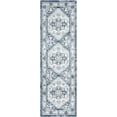 Traditional 2x8 Area Rug (2'3'' x 7'3'') Medallion White, Blue Indoor ...