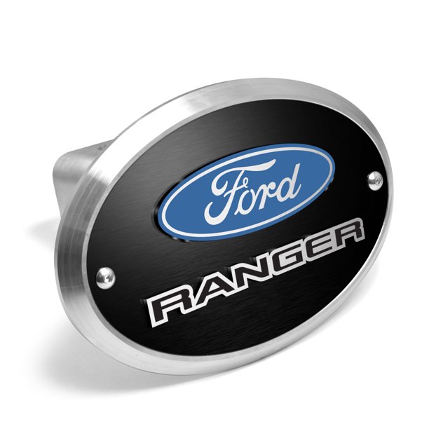 Ford Ranger 3D Logo on Black Oval Billet Aluminum 2 inch Tow Hitch ...