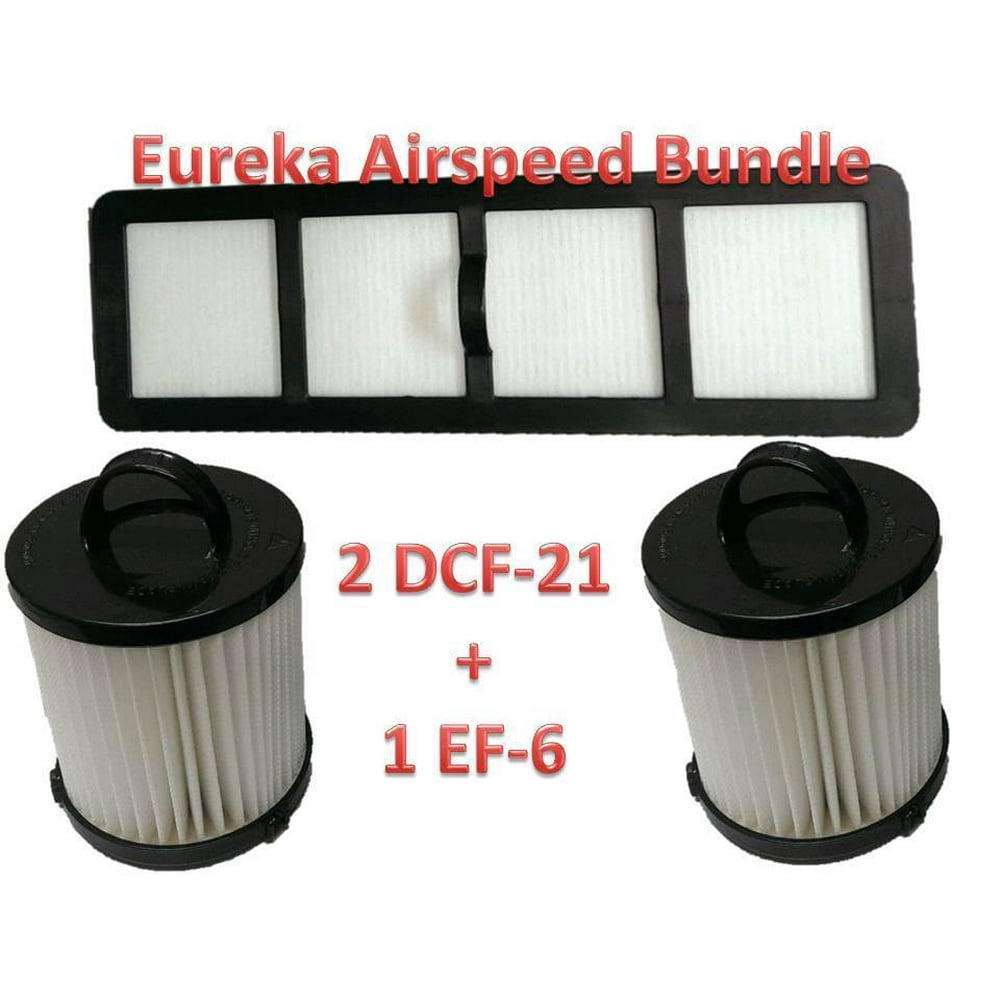 Eureka Airspeed Filter Kit Bundle 2 DCF21 EF6 HEPA Exhaust Filter ...