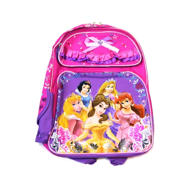 Full Size Pink and Purple Princess Backpack - Disney Princess Bookbag ...
