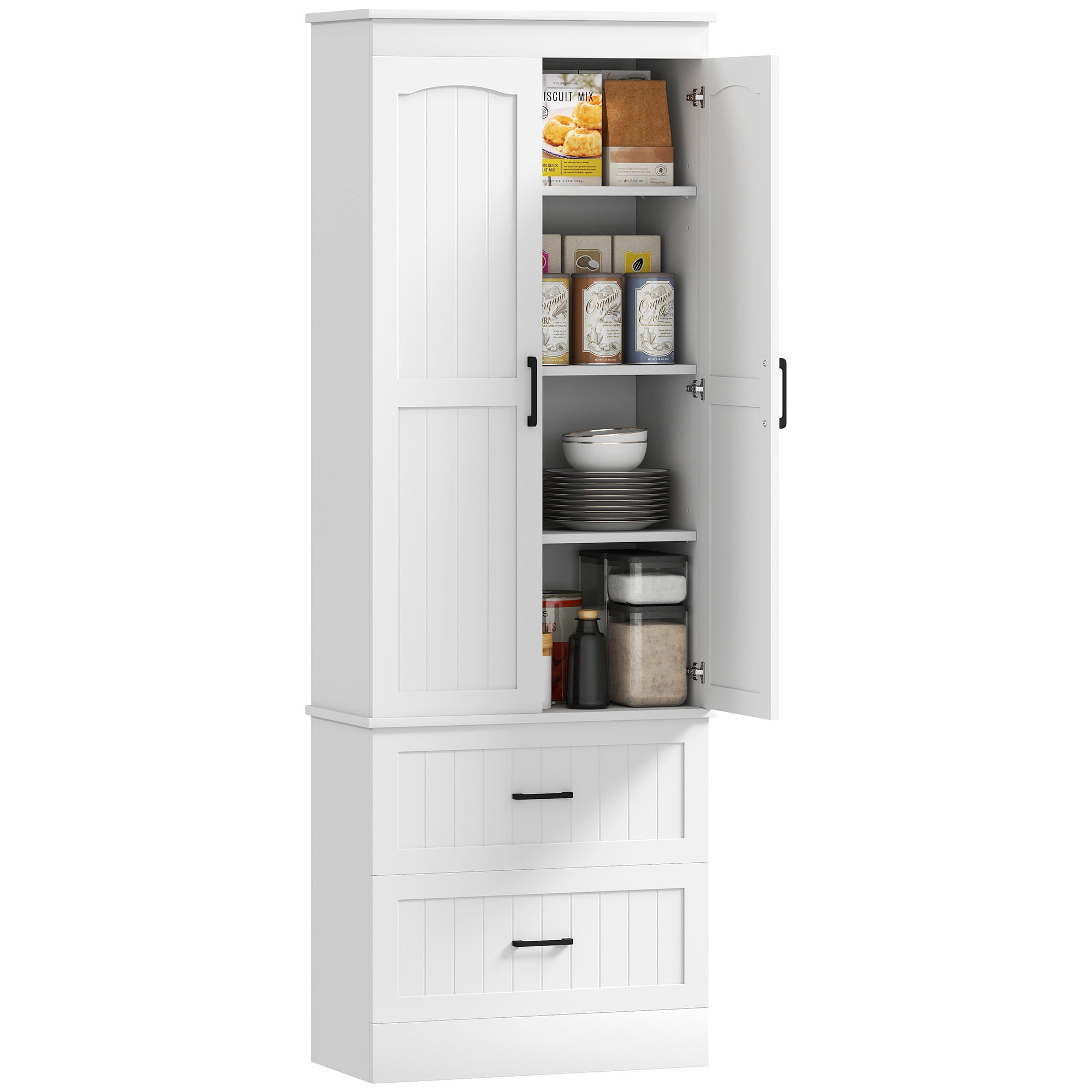 Click here for Homcom Tall Pantry Cabinet  67 Farmhouse Kitchen S... prices