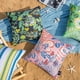 Phantoscope Outdoor Waterproof Floral Printed Decorative Throw Pillow ...
