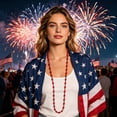Clode Independence Day Beaded Necklaces Round Beaded Necklaces ...