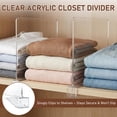 12-Pack Clear Acrylic Shelf Dividers 11.81x7.87x1.18in, No-Slip Clip-On ...