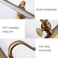 Wall Lamps,Vintage Bathroom Mirror Light with Switch, Golden Retro Bath ...