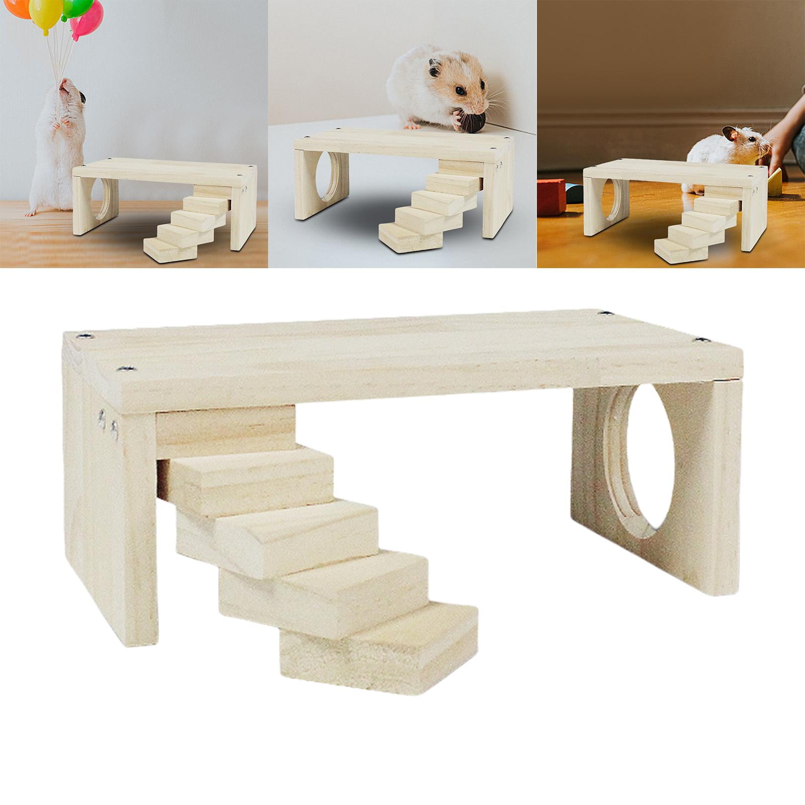 Wooden Ladder Bridges Cage Accessories Stairs Wooden Hamster Platform ...