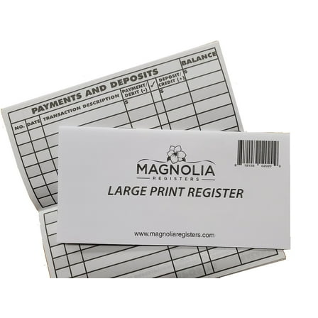 "Easy Read Register, 12 Checkbook Registers with 2025-2027 Calendars ...