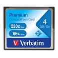 Verbatim Premium CompactFlash Memory Card, 4GB, 66X Read Speed/60X ...