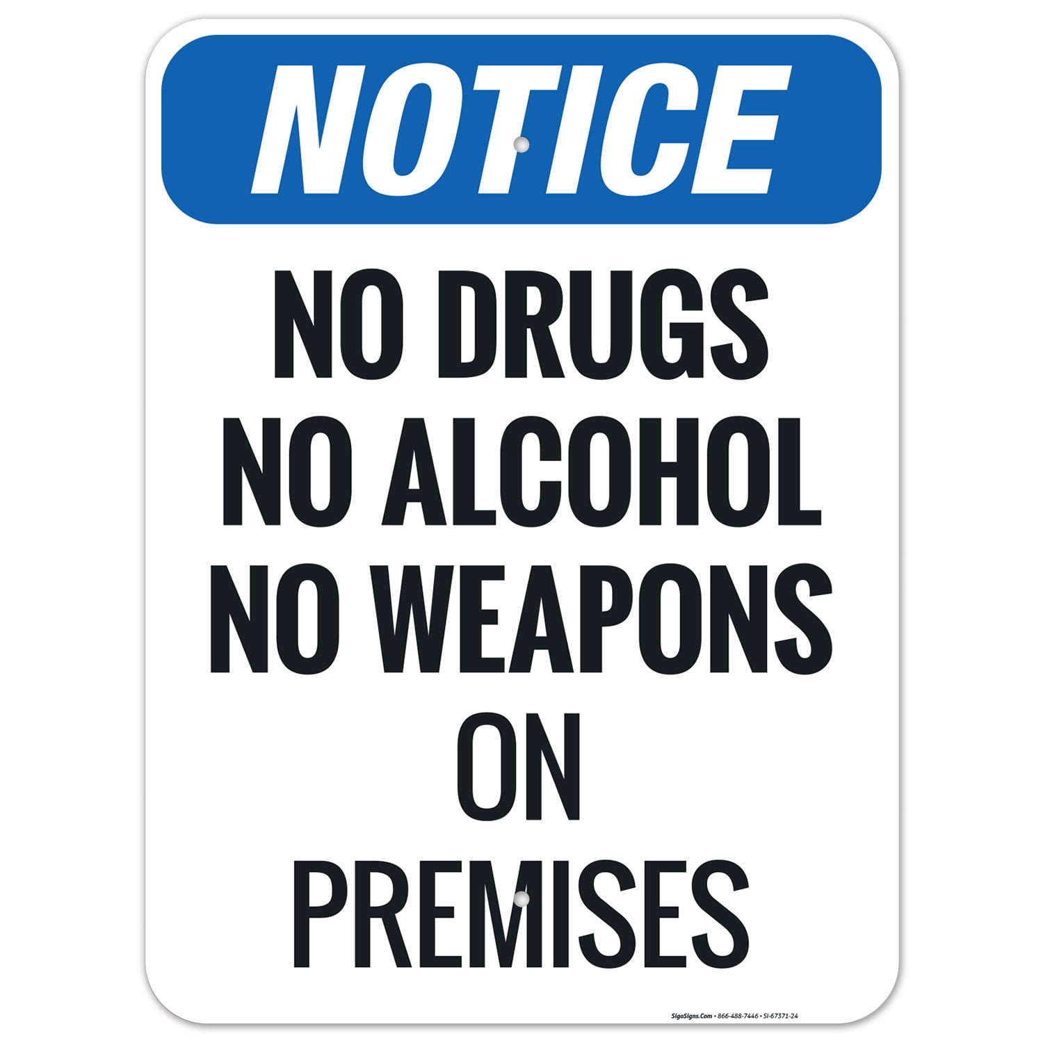 No Drugs And Alcohol Sign