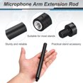 Uxcell Metal Microphone Stand Extension Tube 1/4" Mic Extension Pipe ...