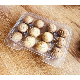 DFI Detroit Forming LBH6404 Clear Hinged Plastic Container for 4 ...