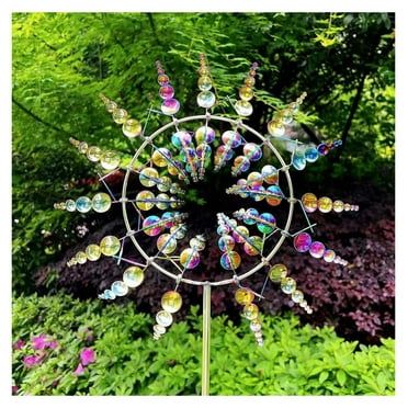 Ktaxon 8Ft Outdoor Metal Windmill, Ornamental Wind Spinner Yard Stake ...
