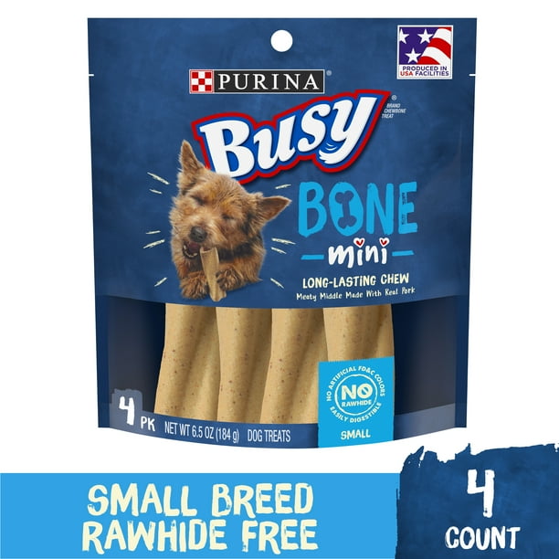 Purina Busy Small Breed Dog Bones, Mini, 4 ct. Pouch - Walmart.com