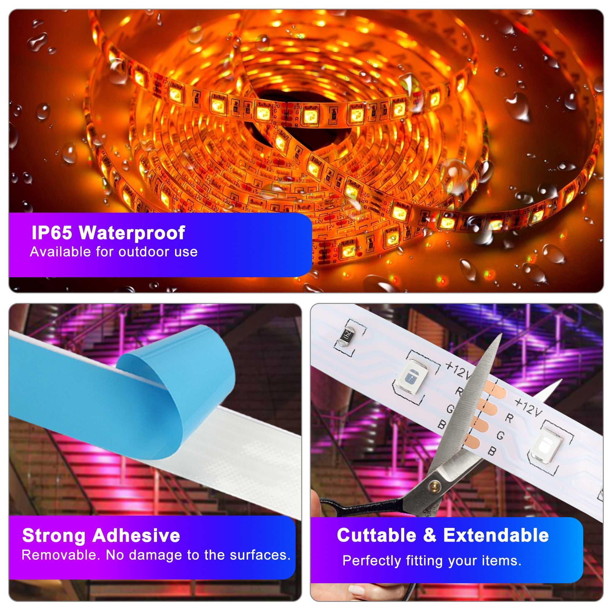 EEEkit 50ft Multi-color LED Strip Lights with Remote Nepal | Ubuy