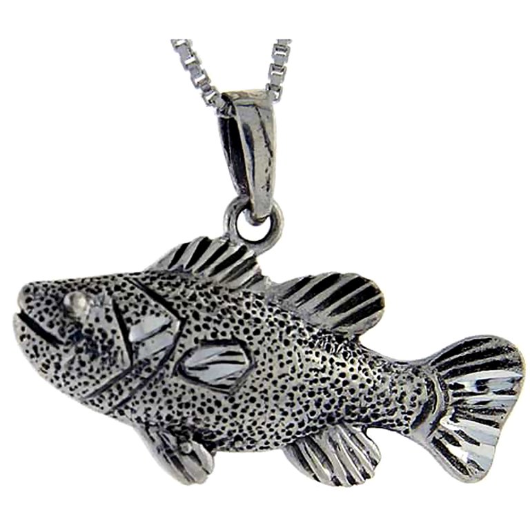 Sterling Silver Bass Fish