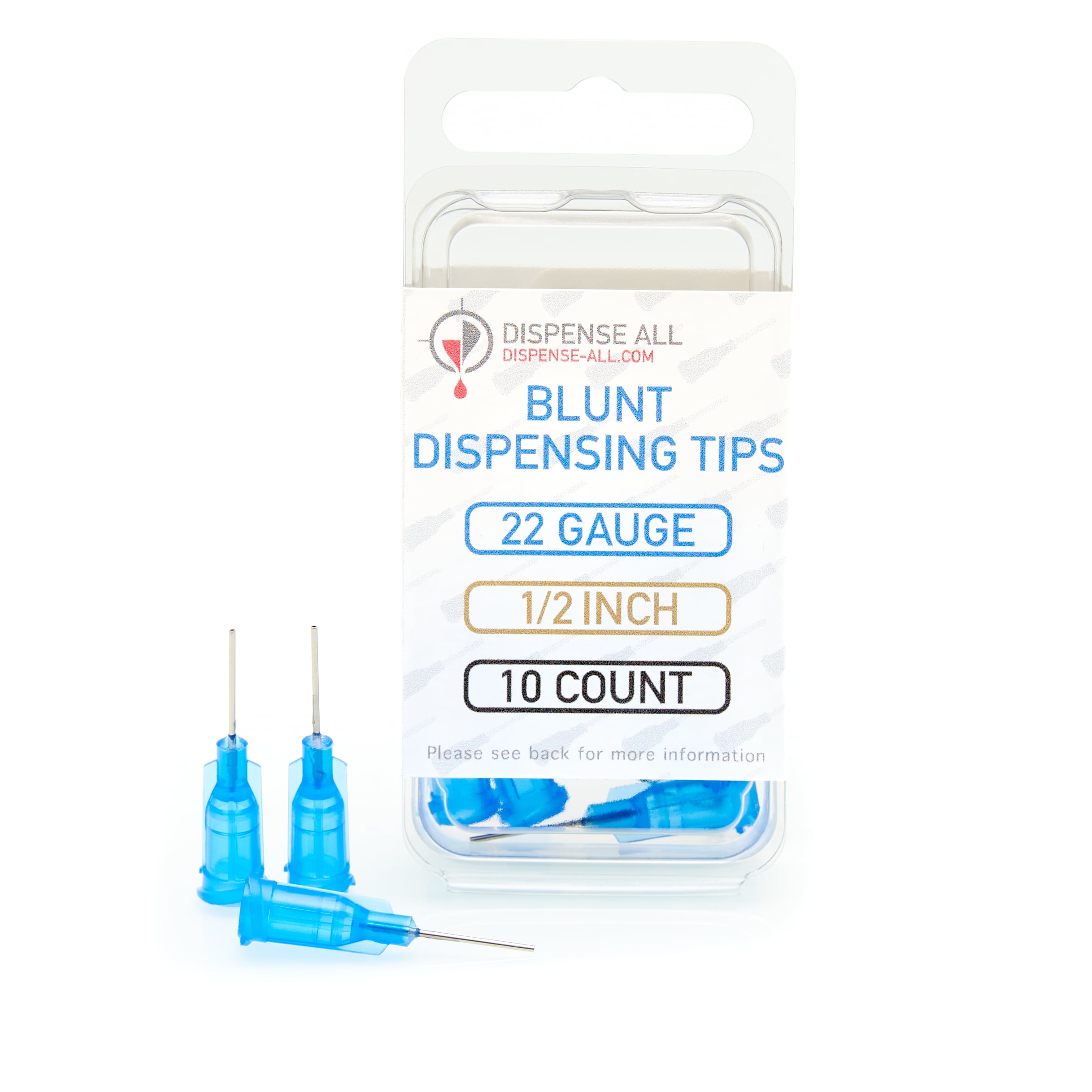 Dispense All - 22 Gauge 1/2 Inch Blunt Tipped Dispensing Needle, Luer ...