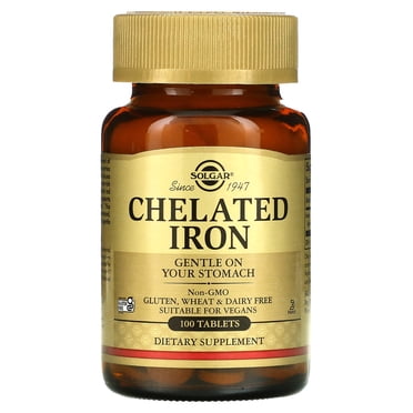 Solgar gentle iron 25 mg - 90 vegetable capsules - Walmart.com