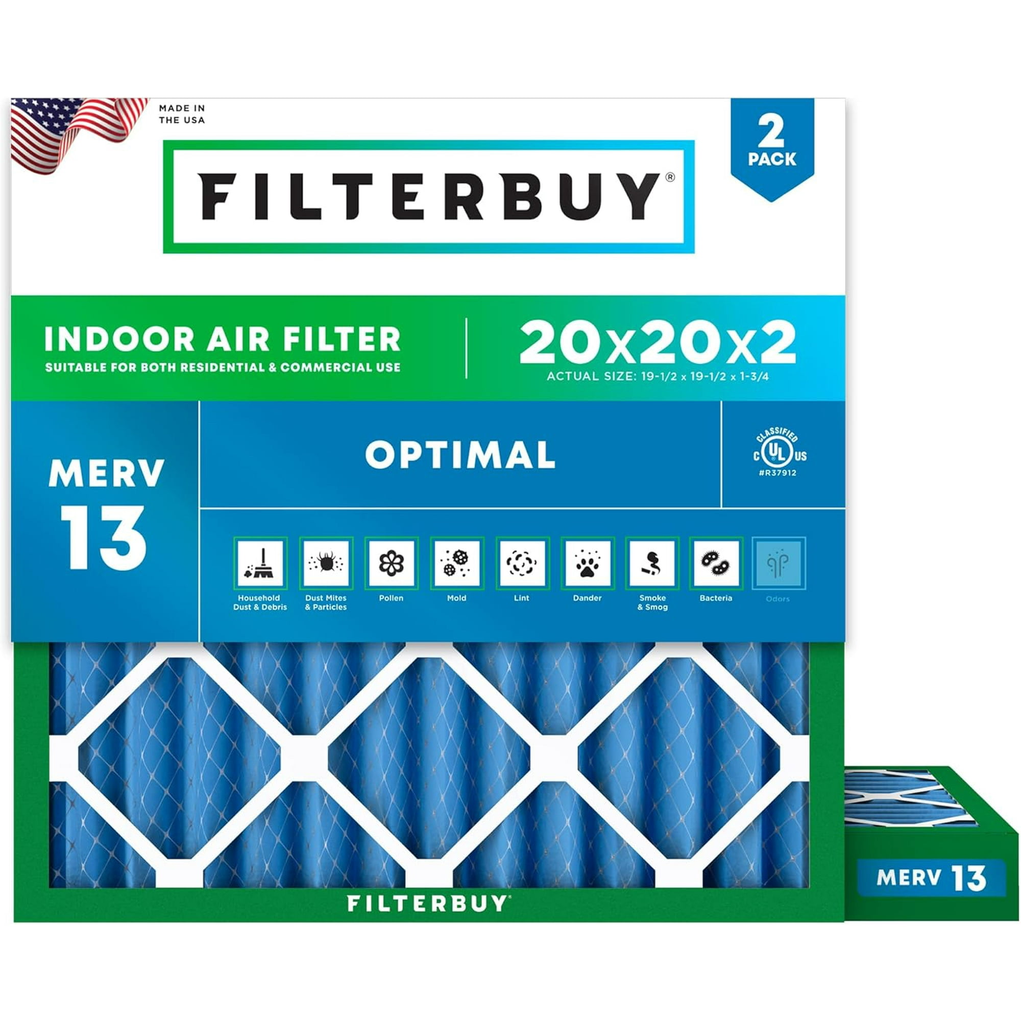 Click here for Filterbuy 20x20x2 Merv 13 (Mpr 1900) Health Defens... prices