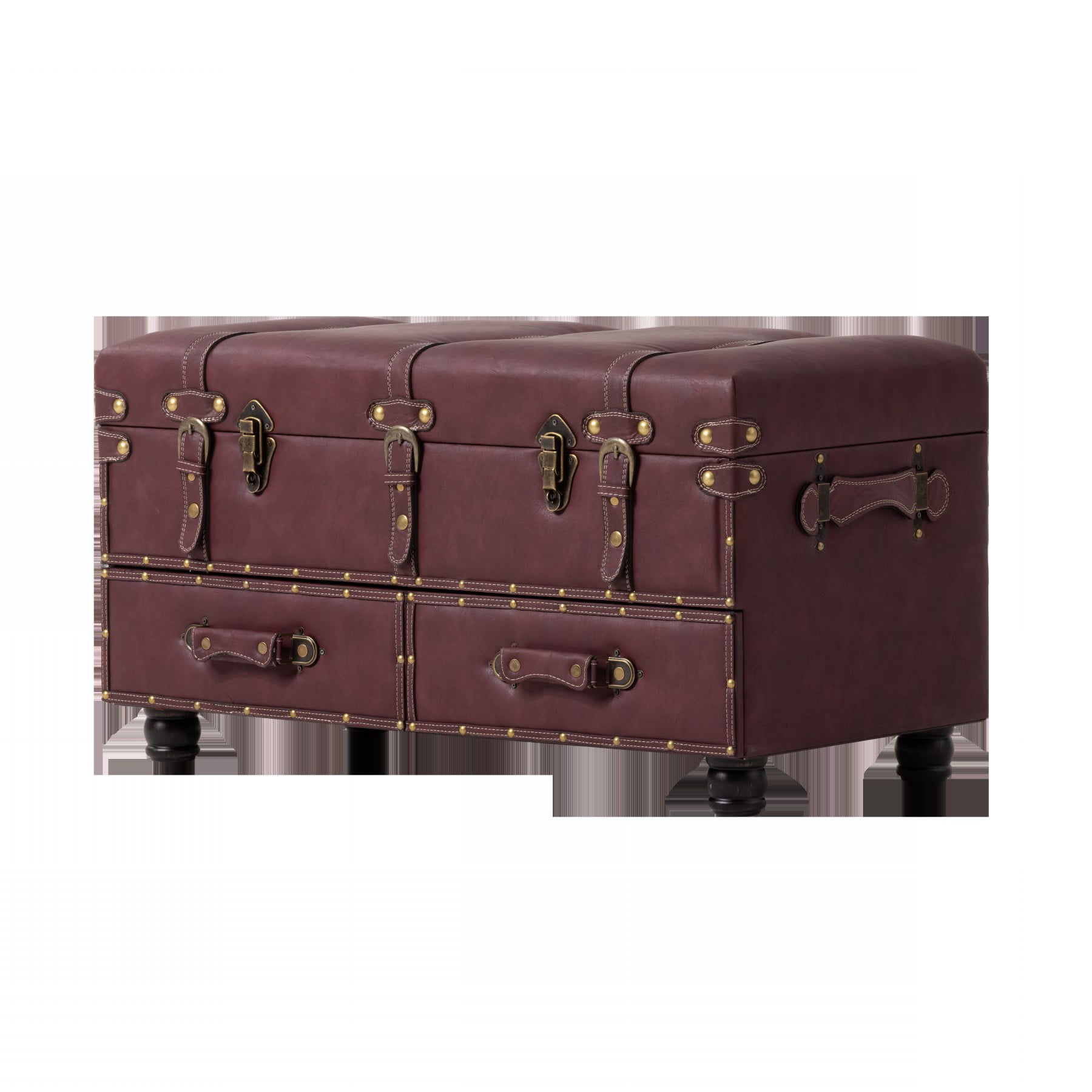 COZAYH Vintage Trunk Large Storage, Chest Cabinet with Latch Closure ...