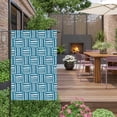 Blue Woven Texture Garden Flags For Outdoor, Modern Minimalist Navy ...