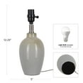 Better Homes & Gardens Green Reactive Glaze Ceramic Lamp Base, 12.25H ...