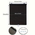 Black Retractable Suction Cup Sunshade Curtain, 80% Blackout, Heat ...