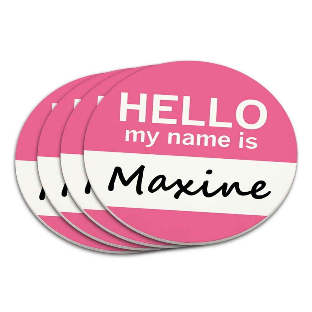 Maxine Hello My Name Is Coaster Set - Walmart.com