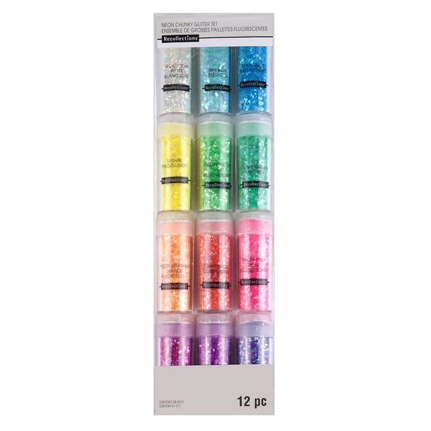 12 Pack: Neon Chunky Glitter Set by Recollections™ - Walmart.com