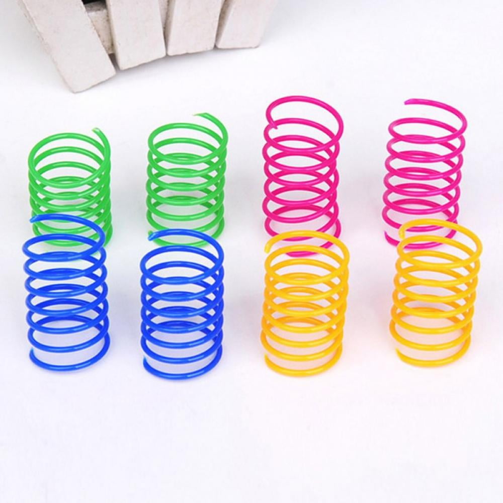 Pet Wide Colorful Springs Cat Toys Plastic Coil Spiral Springs for Cat ...