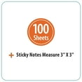 Pen+Gear Neon Orange Sticky Notes, 3" x 3", 100 Sheets, 1 Pad - Walmart.com