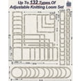 Upgraded Large Adjustable Loom Knitting Kit with Removable-pegs, Up to ...