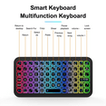 Mini Wireless Bluetooth 5.2 Keyboard 5inch Keycups 7 Color Backlit ...