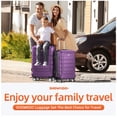 SHOWKOO Hard Shell Luggage Sets Expandable Double Spinner Wheels 2-Year ...