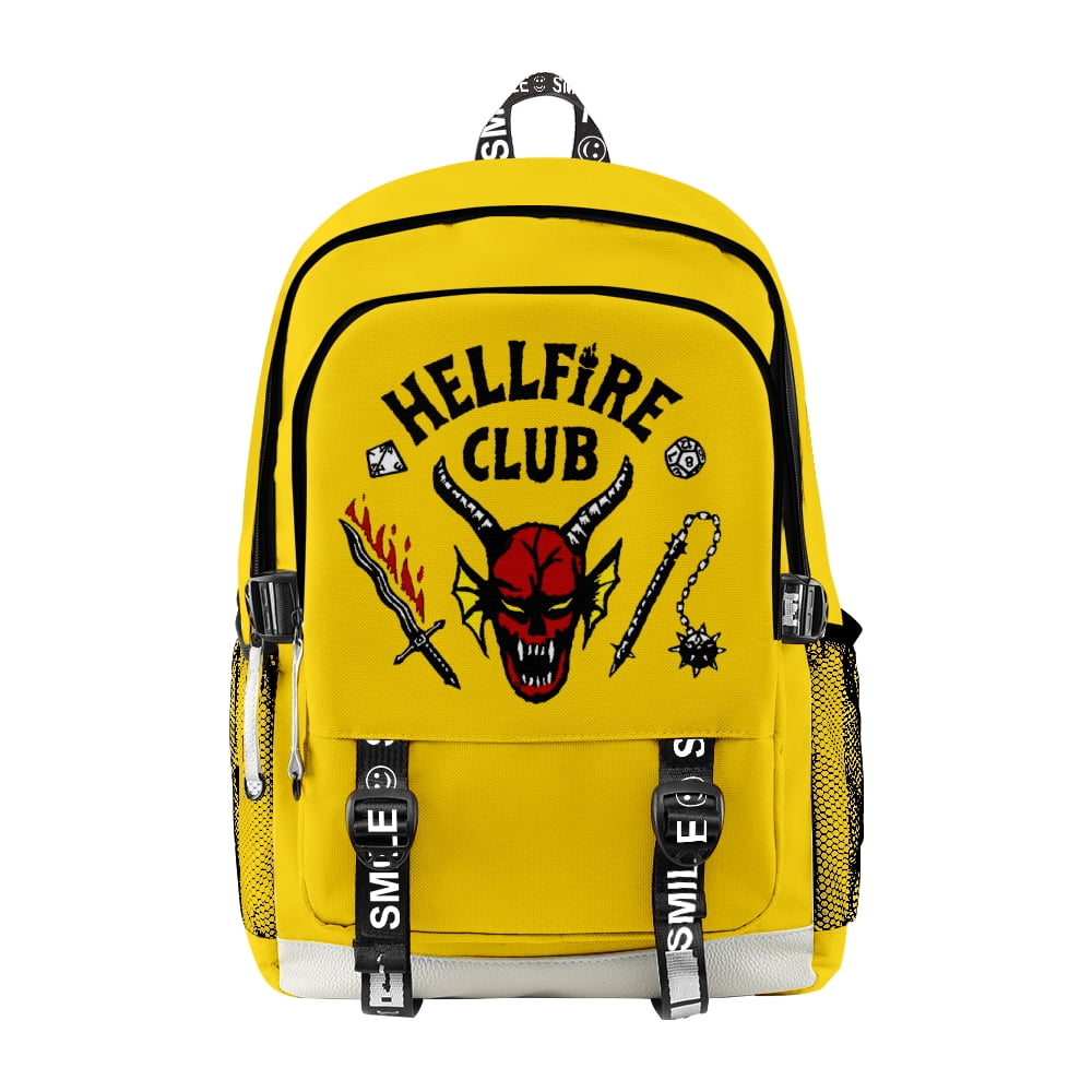 Buy Stranger Things 4 Hellfire Club Backpack Unisex School Bag Casual ...