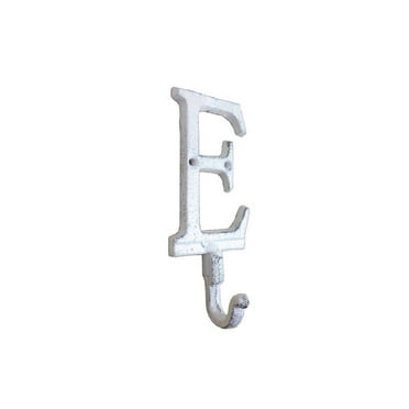 Whitewashed Cast Iron Letter F Alphabet Wall Hook 6" - Walmart.com
