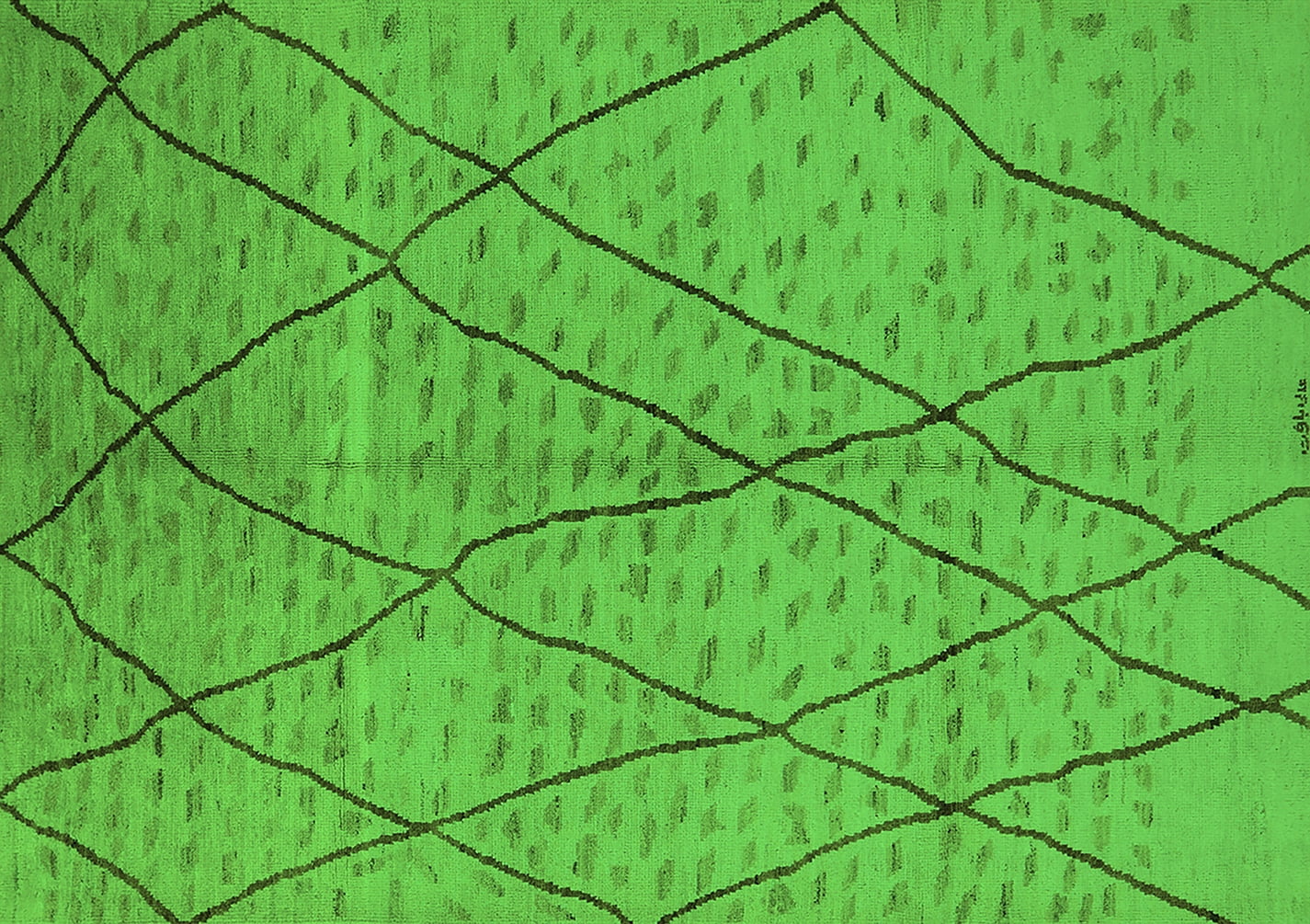 Ahgly Company Indoor Rectangle Solid Green Modern Area Rugs, 5' x 8 ...