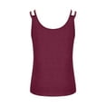 CHUMUD Womens Cotton Linen Tank Tops V Neck Adjustable Double Spaghetti ...