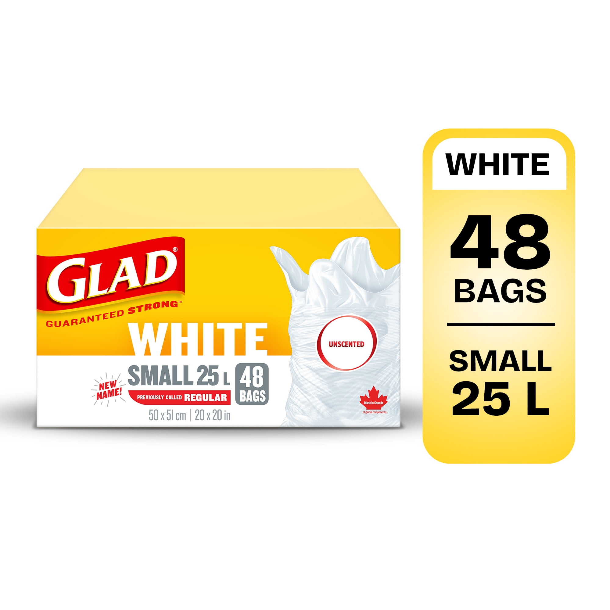 Click here for Glad White Garbage Bags - Small 25 Litres - Unscen... prices