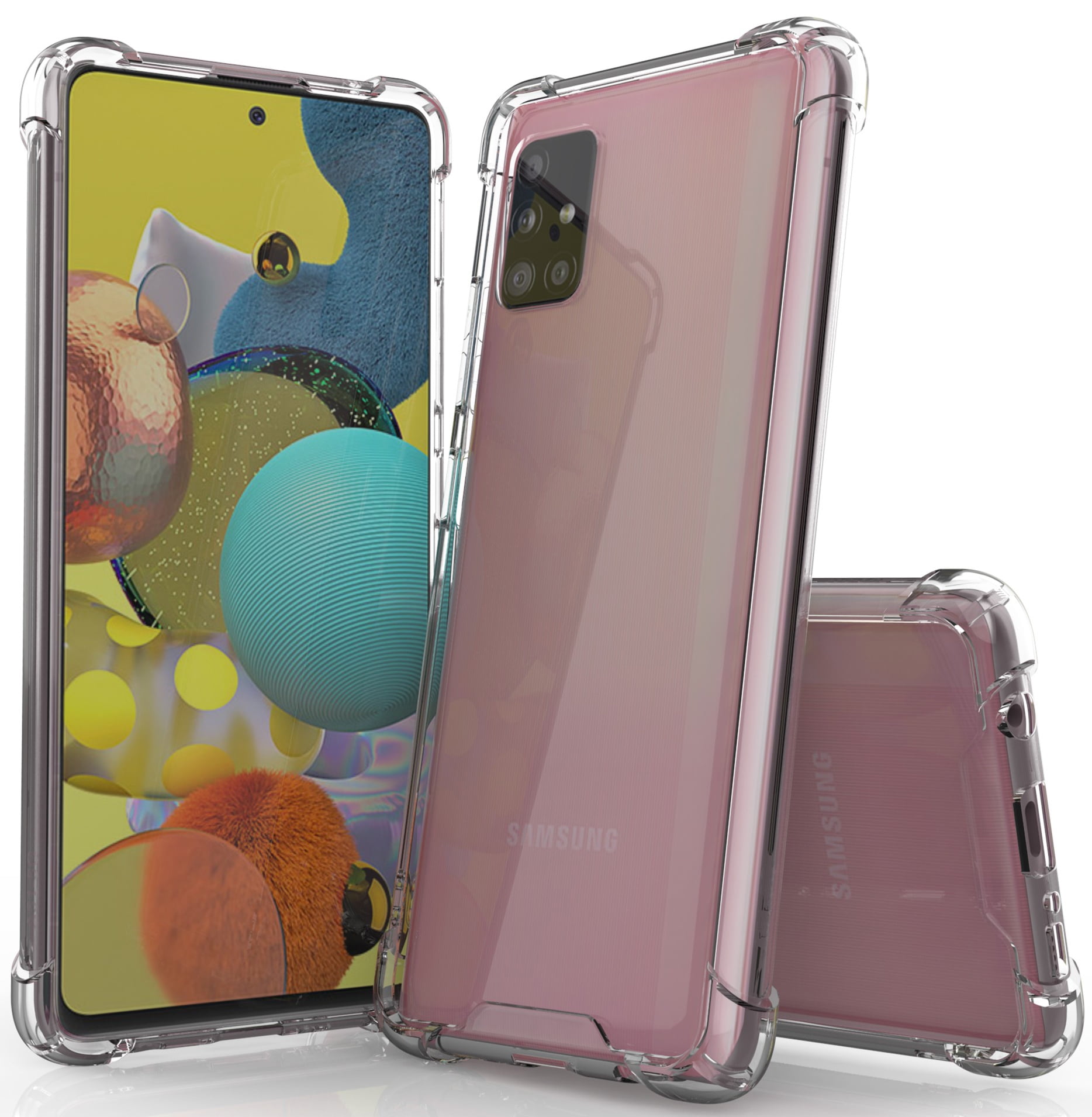 Case for Galaxy A51, Clear [Aquaflex] Transparent Flexible TPU [Shock ...