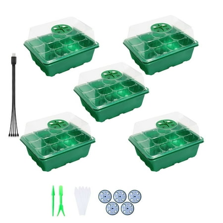 hoksml Gardening Tools Seed Tray Seedling Kits,Plant Kit With Humidity ...