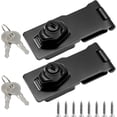 UBSWF-2 Packs 4 Inch Hasp Locks with Keys, Stainless Steel Hasp Latches ...