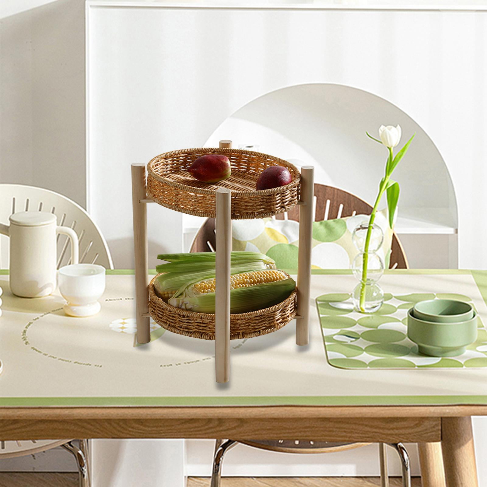 Rattan Vegetable Storage Serving Basket Storage Baskets Bin Rattan ...