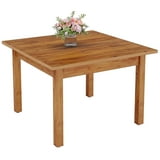 Fnova 39.4" Square Farmhouse Dining Table, Wood Coffee Table for 4 ...