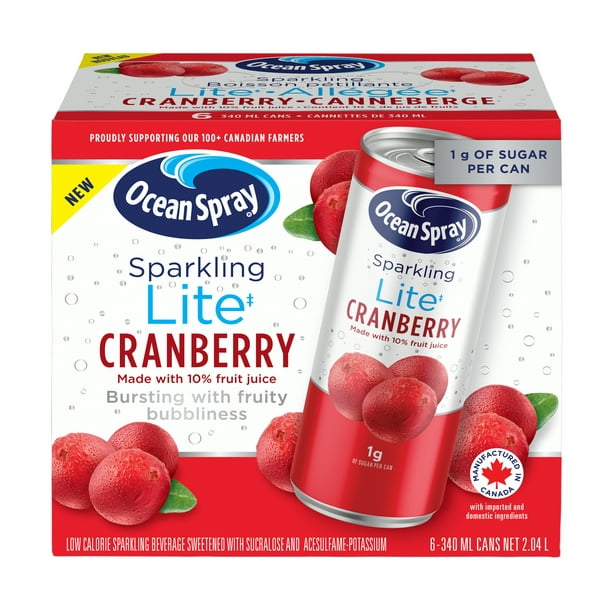 Ocean Spray Sparkling Lite Cranberry 6PK, OSI SPRK CRAN LT 6PK - Walmart.ca