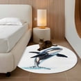 Cute Killer Whale 3ft Area Rug, Orca Animal Ocean Retro Artwork ...