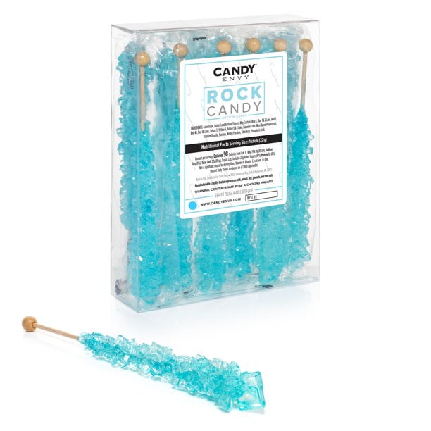 Candy Envy Light Blue Rock Candy, Cotton Candy Flavor, 12 Ct. Indiv ...