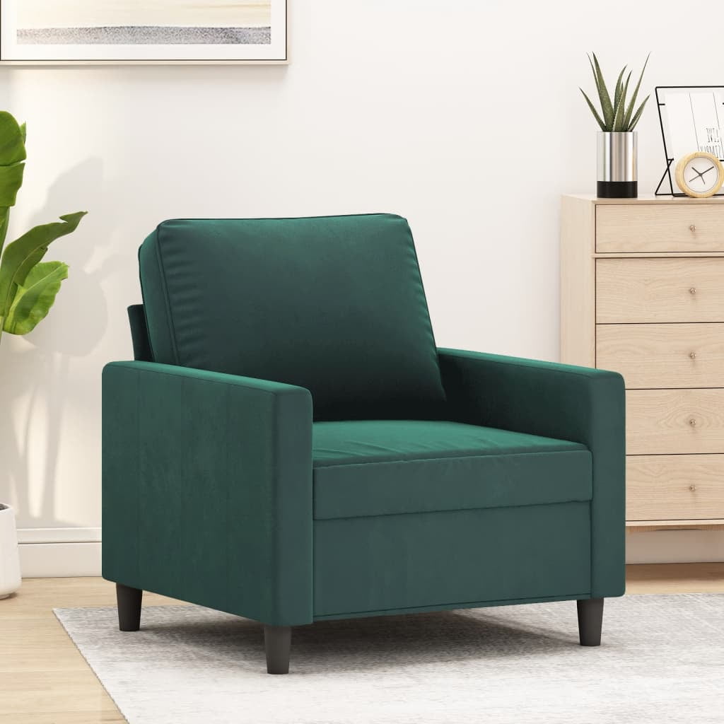 Click here for Vidaxl Sofa Chair Dark Green 60 Cm Velvet 60 Cm prices